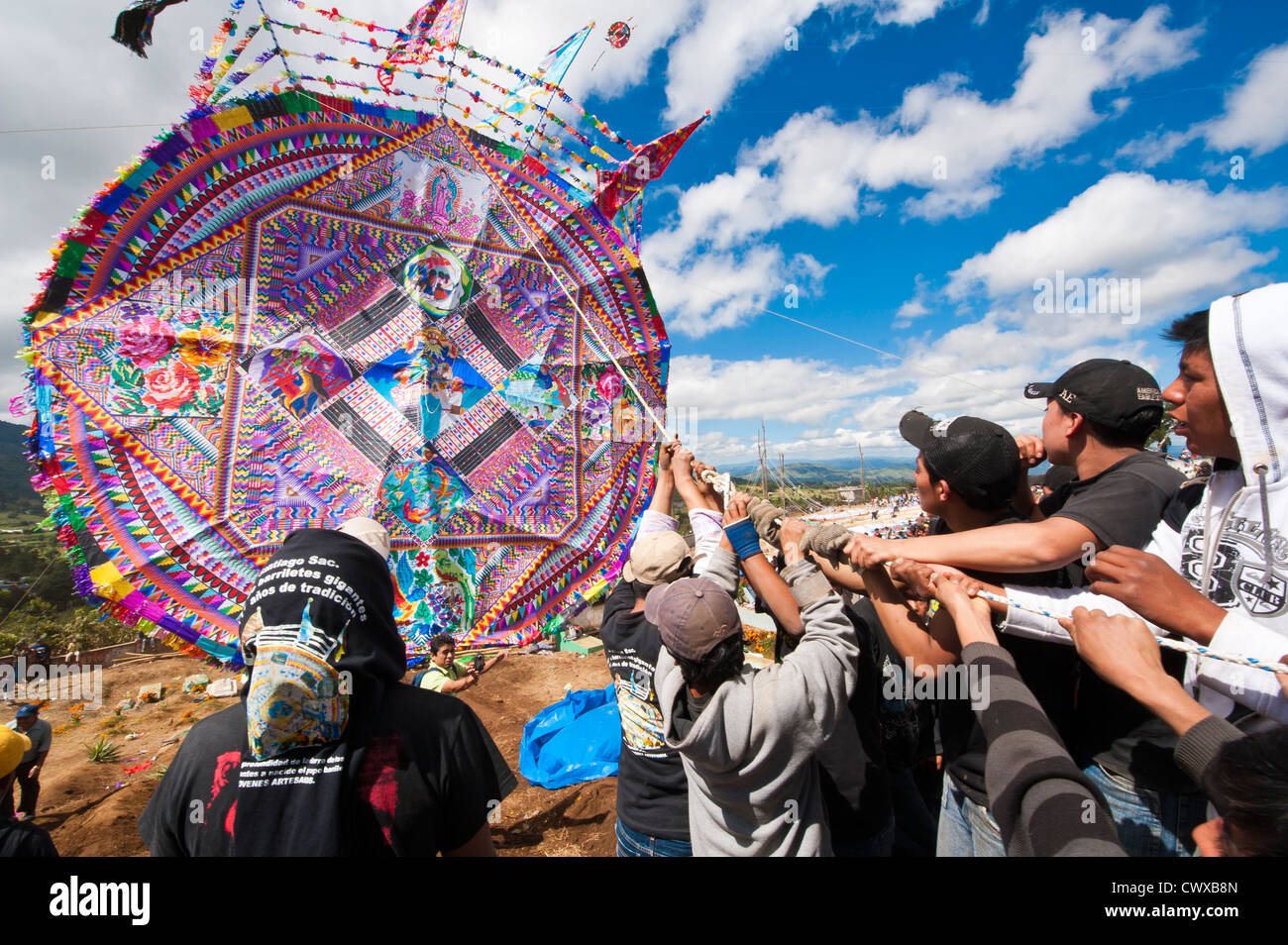 Kites or barriletes, Day Of The Dead, Dia de los Muertos, ceremony in ...