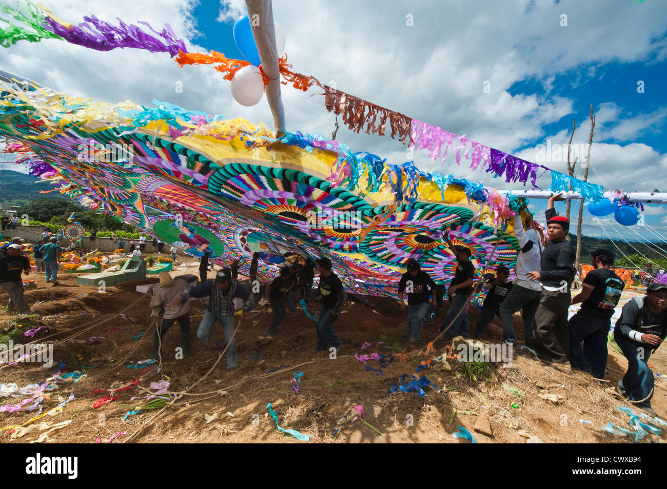 Kites or barriletes, Day Of The Dead, Dia de los Muertos, ceremony in ...