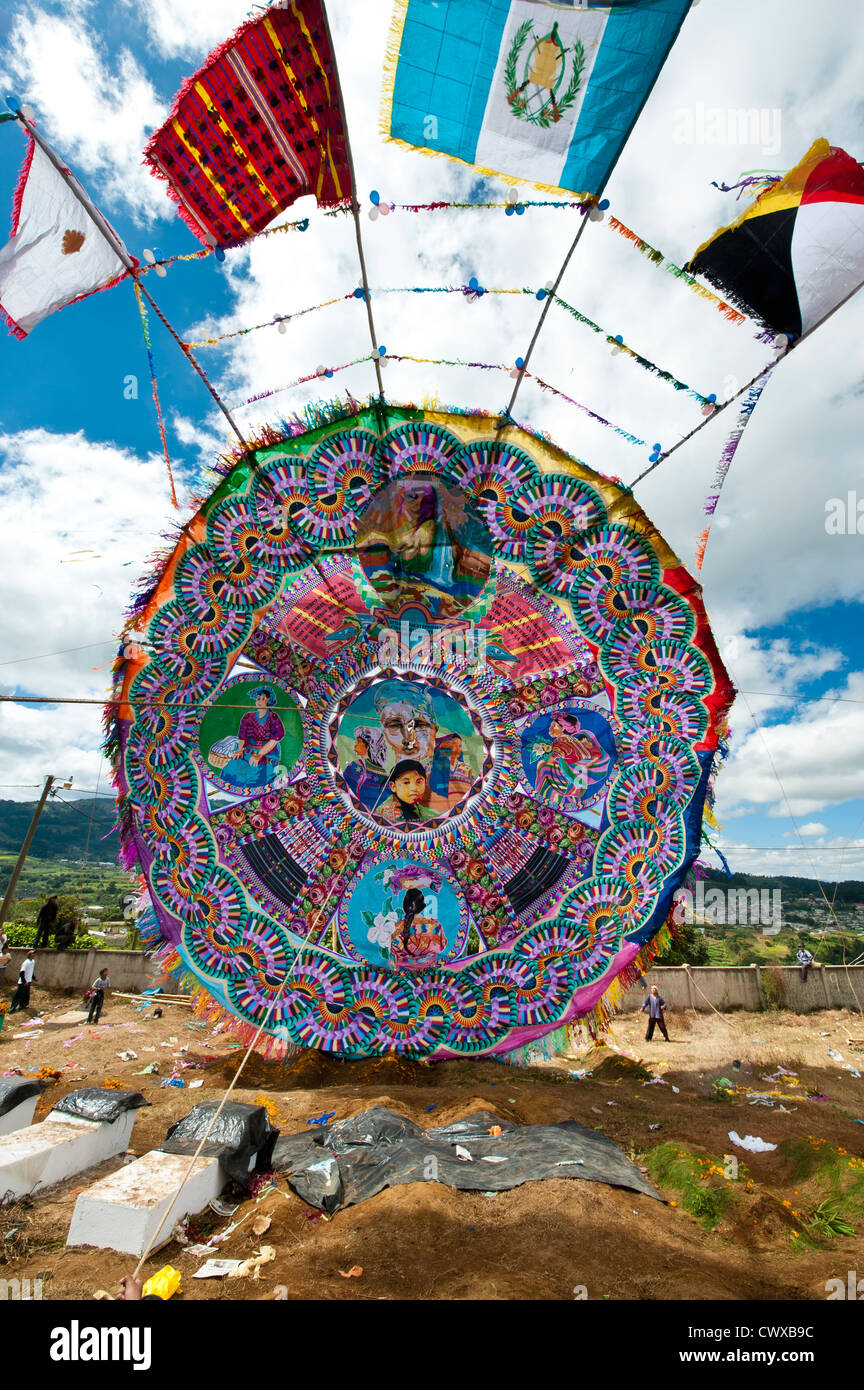 Kites or barriletes, Day Of The Dead, Dia de los Muertos, ceremony in ...