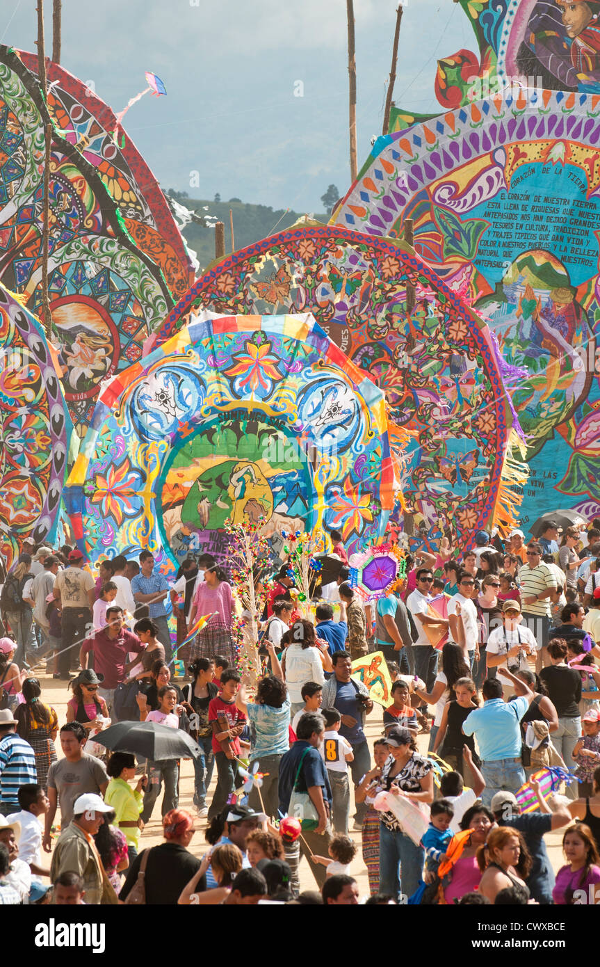 Kites or barriletes on Day Of The Dead, Dia de los Muertos, ceremony in ...