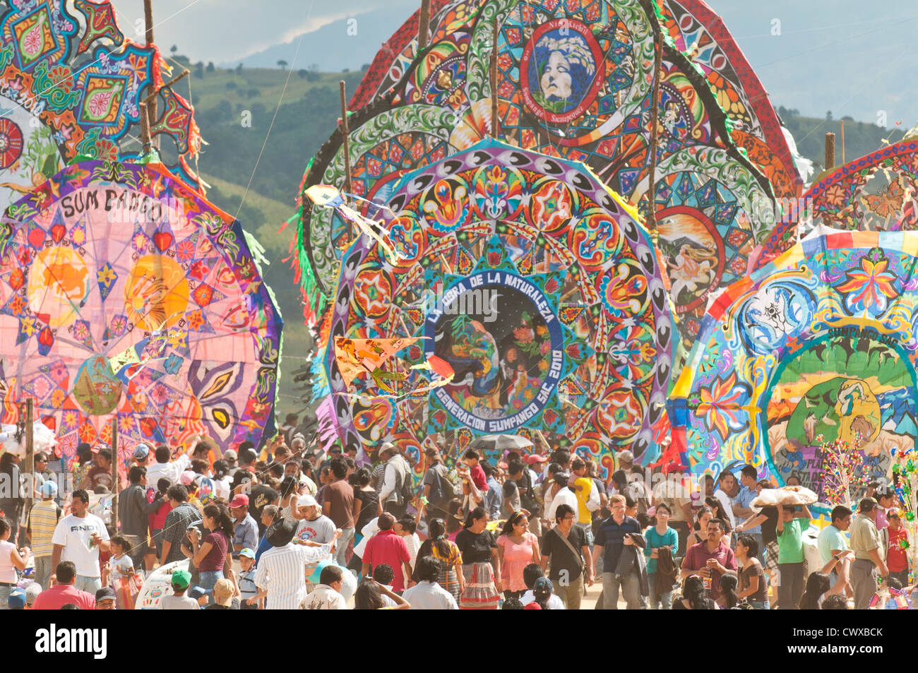 Kites or barriletes on Day Of The Dead, Dia de los Muertos, ceremony in ...