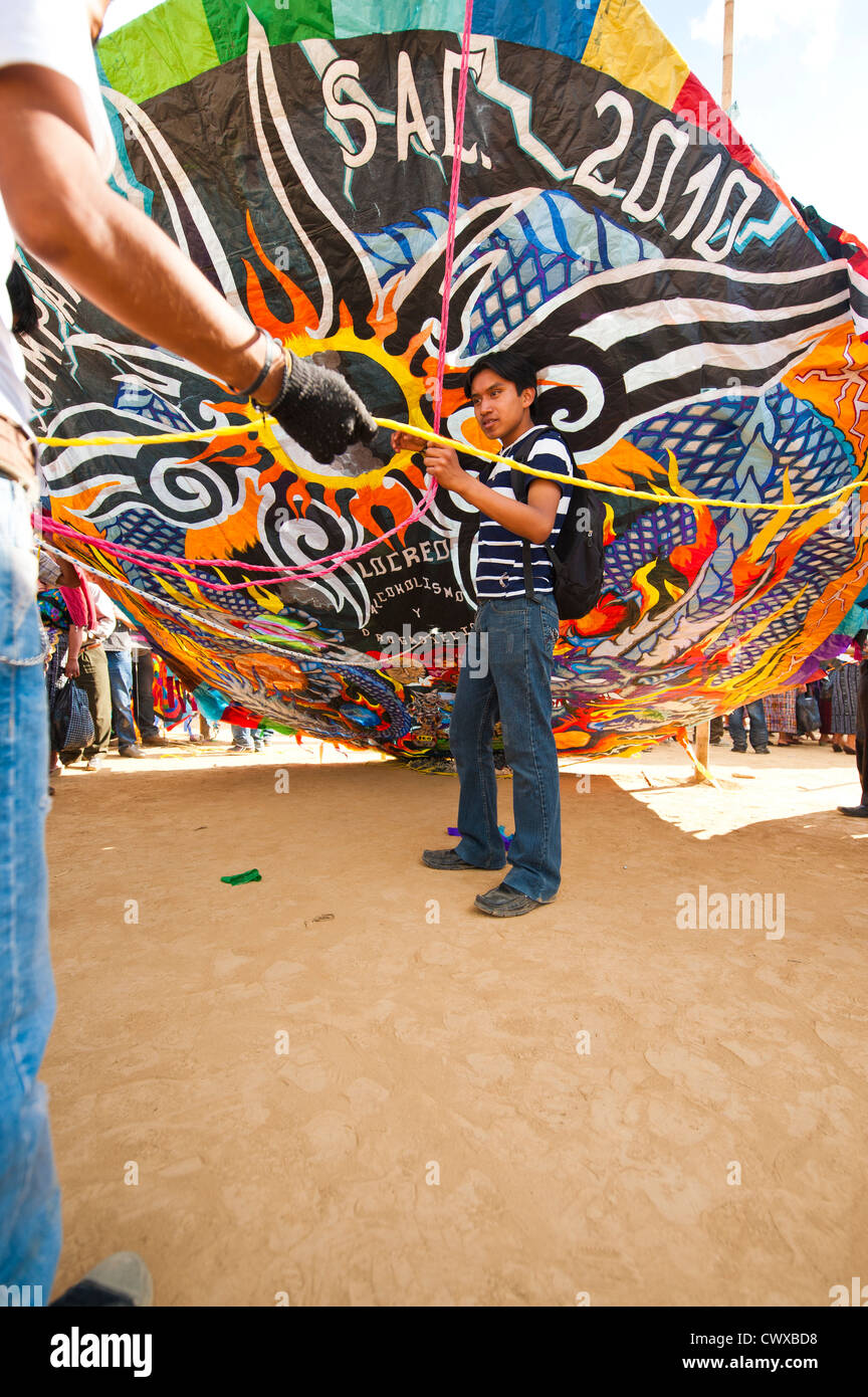 Kites or barriletes on Day Of The Dead, Dia de los Muertos, ceremony in ...