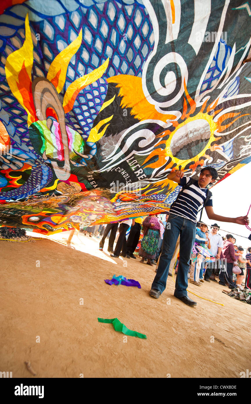 Kites or barriletes on Day Of The Dead, Dia de los Muertos, ceremony in ...