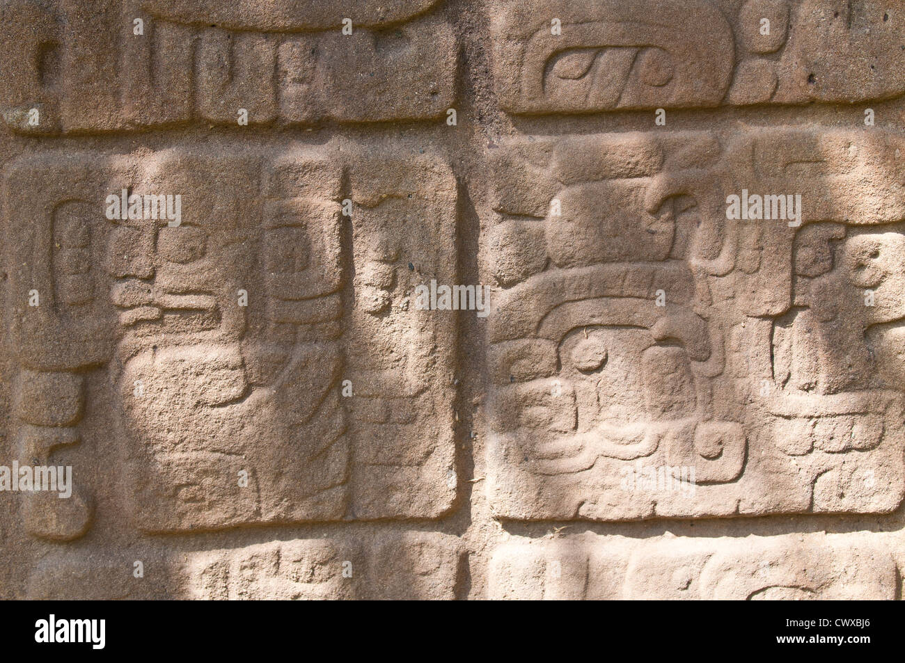 Stelae stela petroglyph tablet in Quirigua Archaeological Park, UNESCO ...
