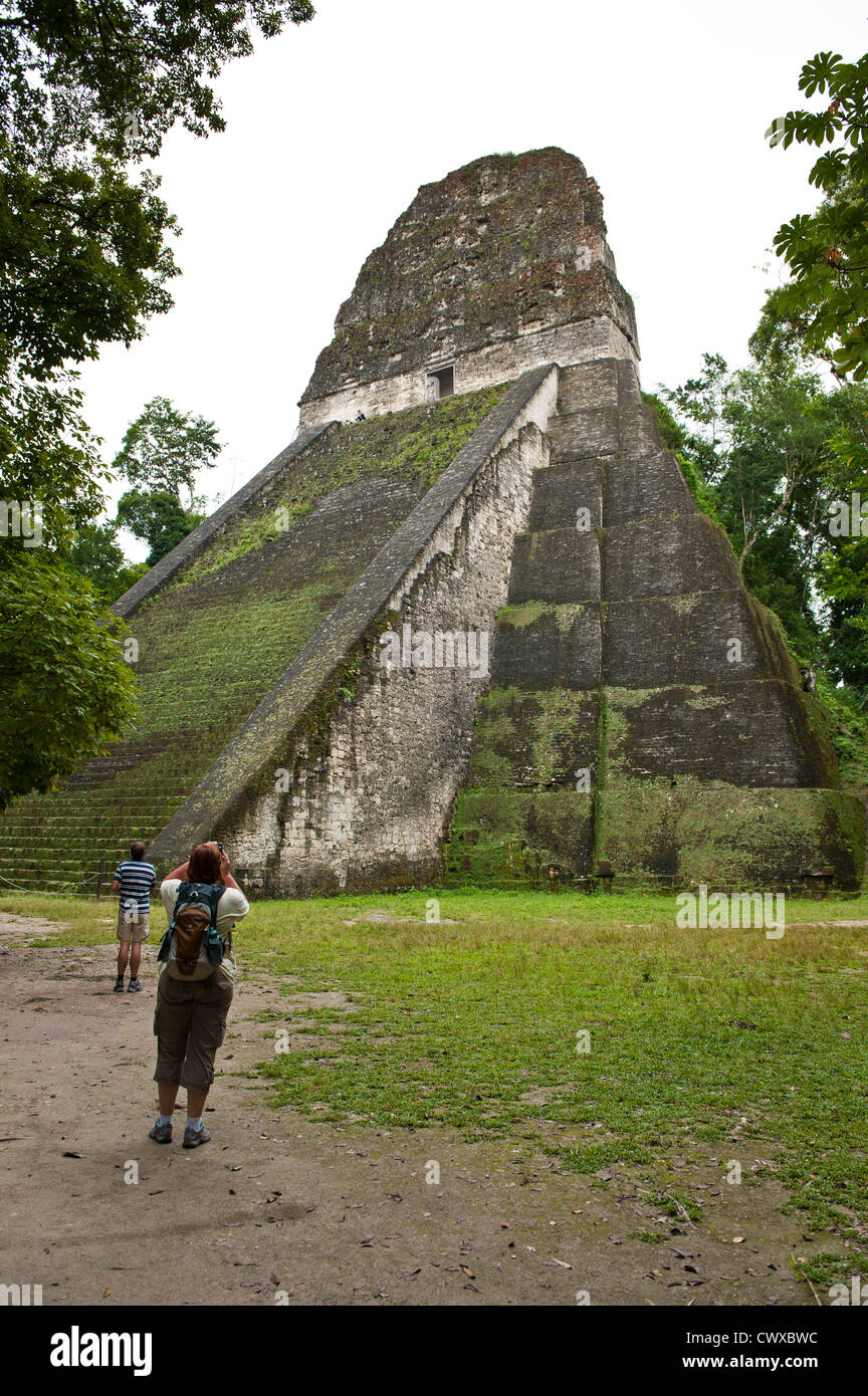 Mayan pyramid temple ruins, Tikal National Park, Parque Nacional Tikal ...