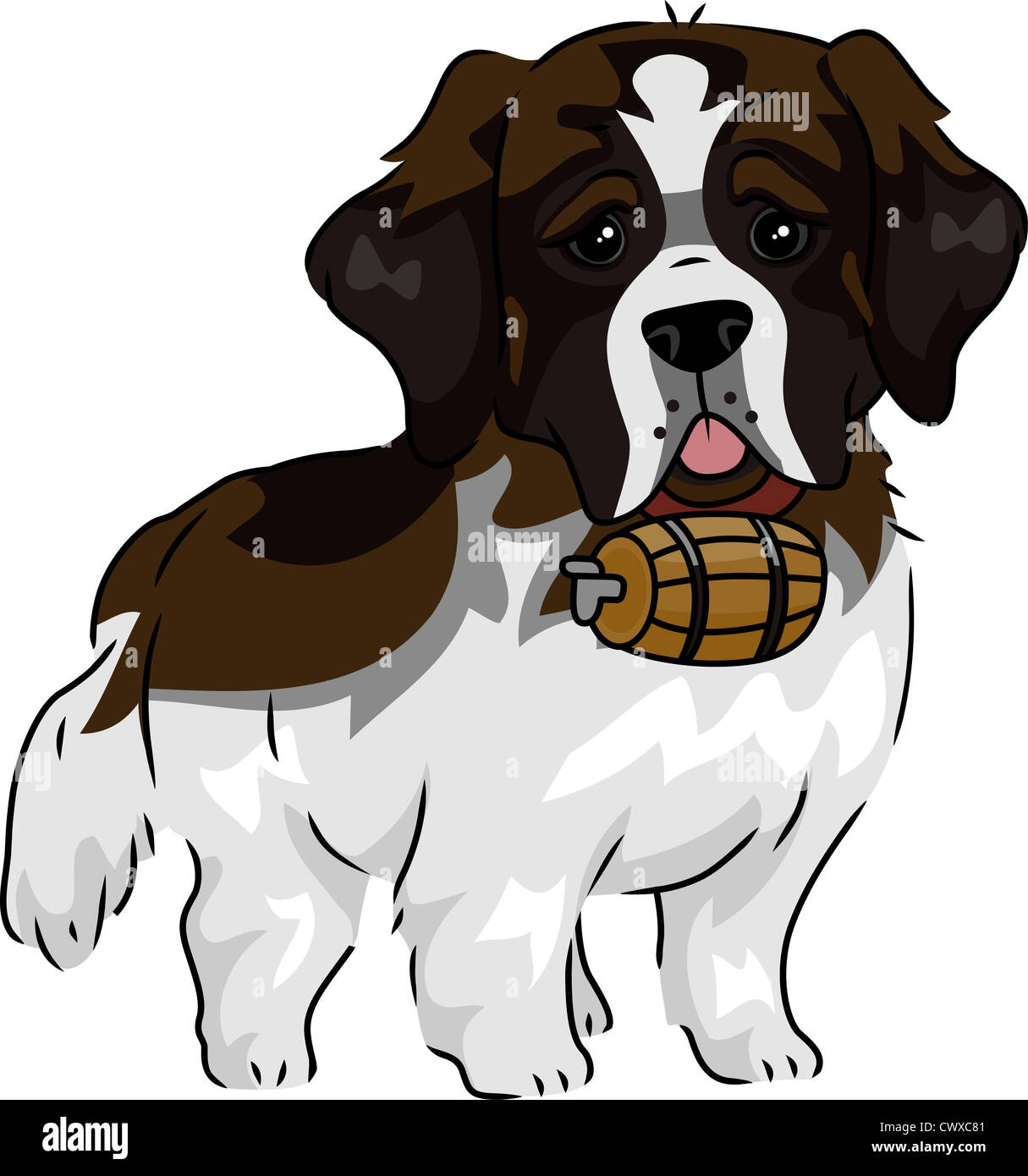 St bernard dog illustration hi-res stock photography and images - Alamy