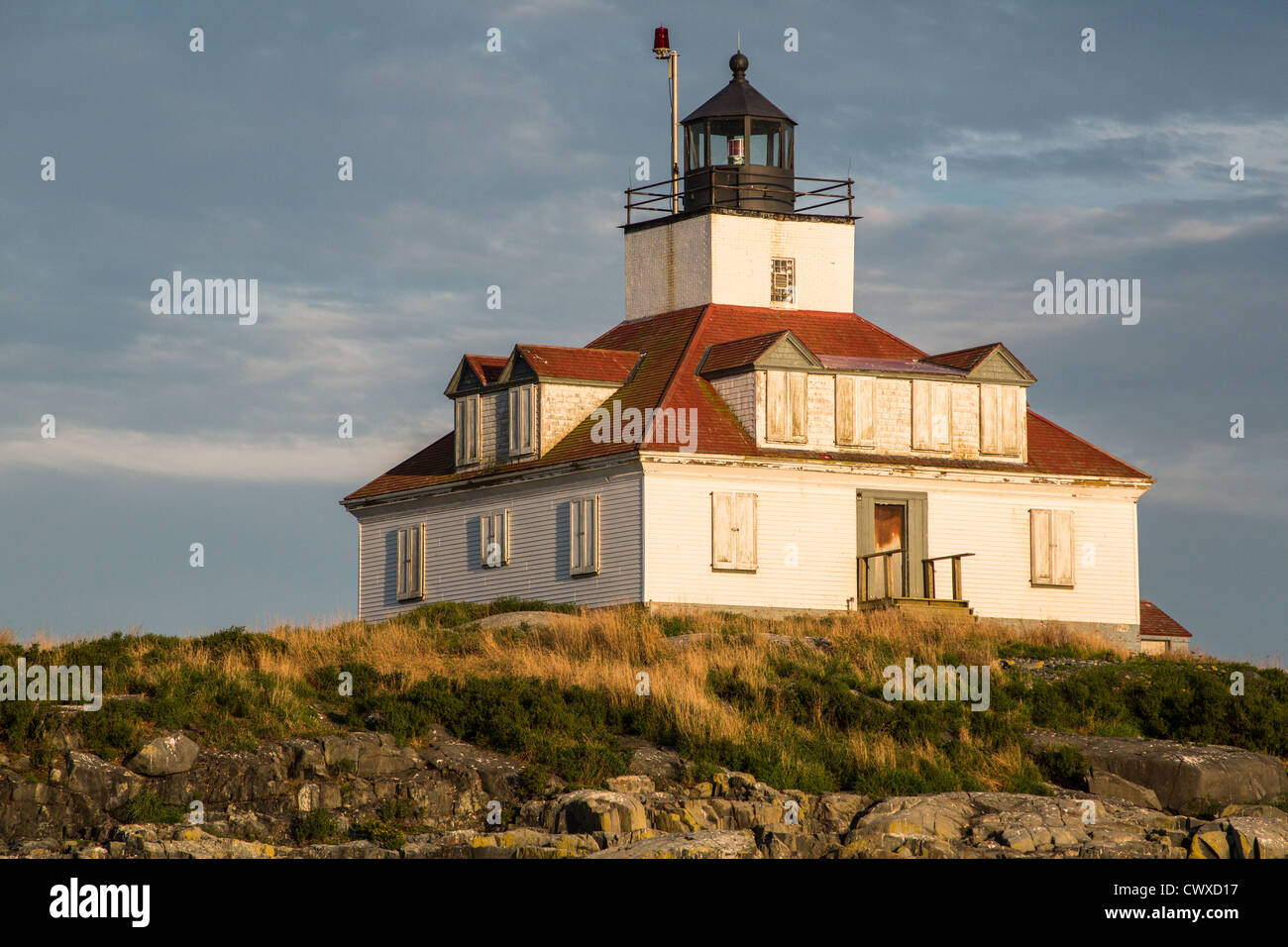 Egg Rock Lighthouse in Maine, USA Stock Photo - Alamy