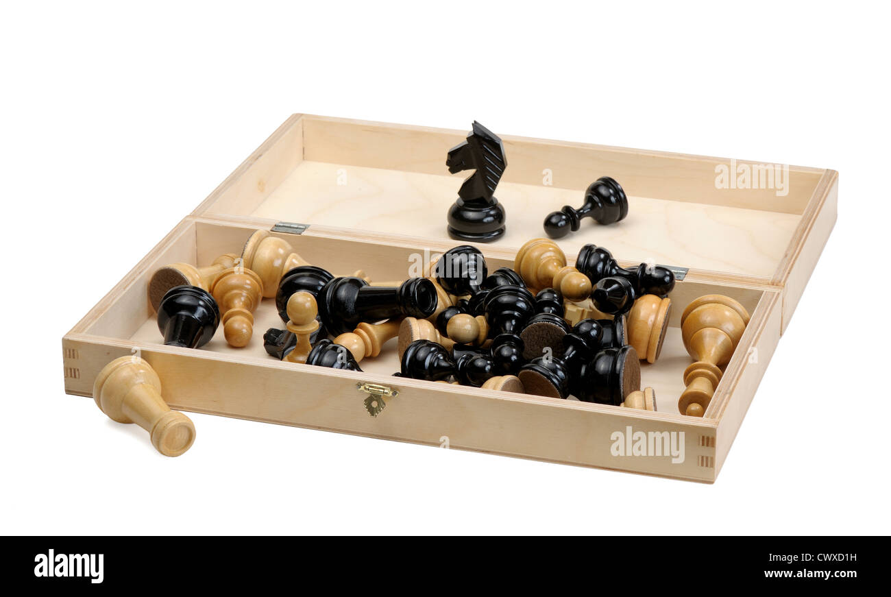 Inverted chessboard and folded in her figure after the party Stock ...