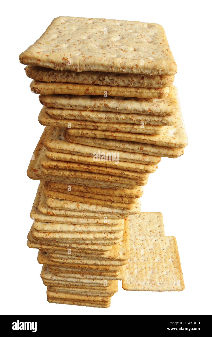 Pile of crackers on a white background, isolated Stock Photo - Alamy