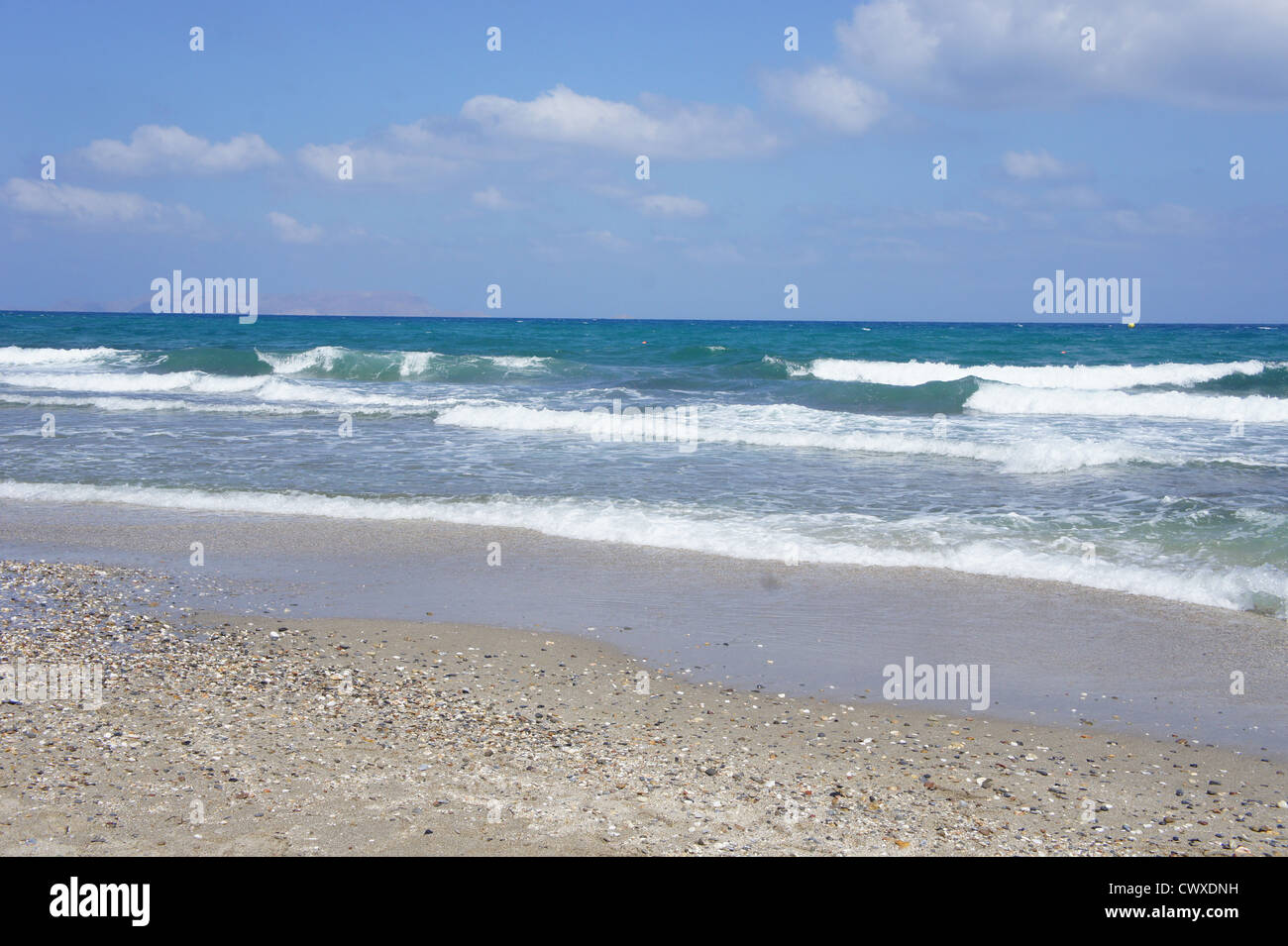 Shallow tide in Crete Stock Photo - Alamy
