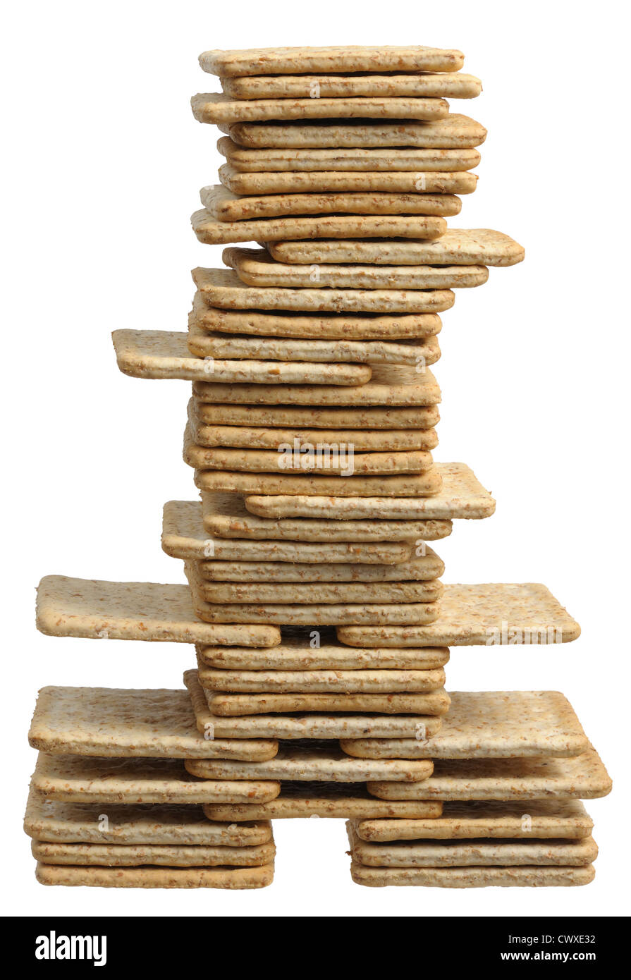 Pile of crackers on a white background, isolated Stock Photo - Alamy