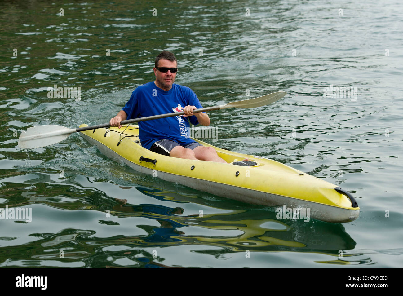 Tourist canoeing on Lake Kivu, Karongi, Rwanda Stock Photo - Alamy