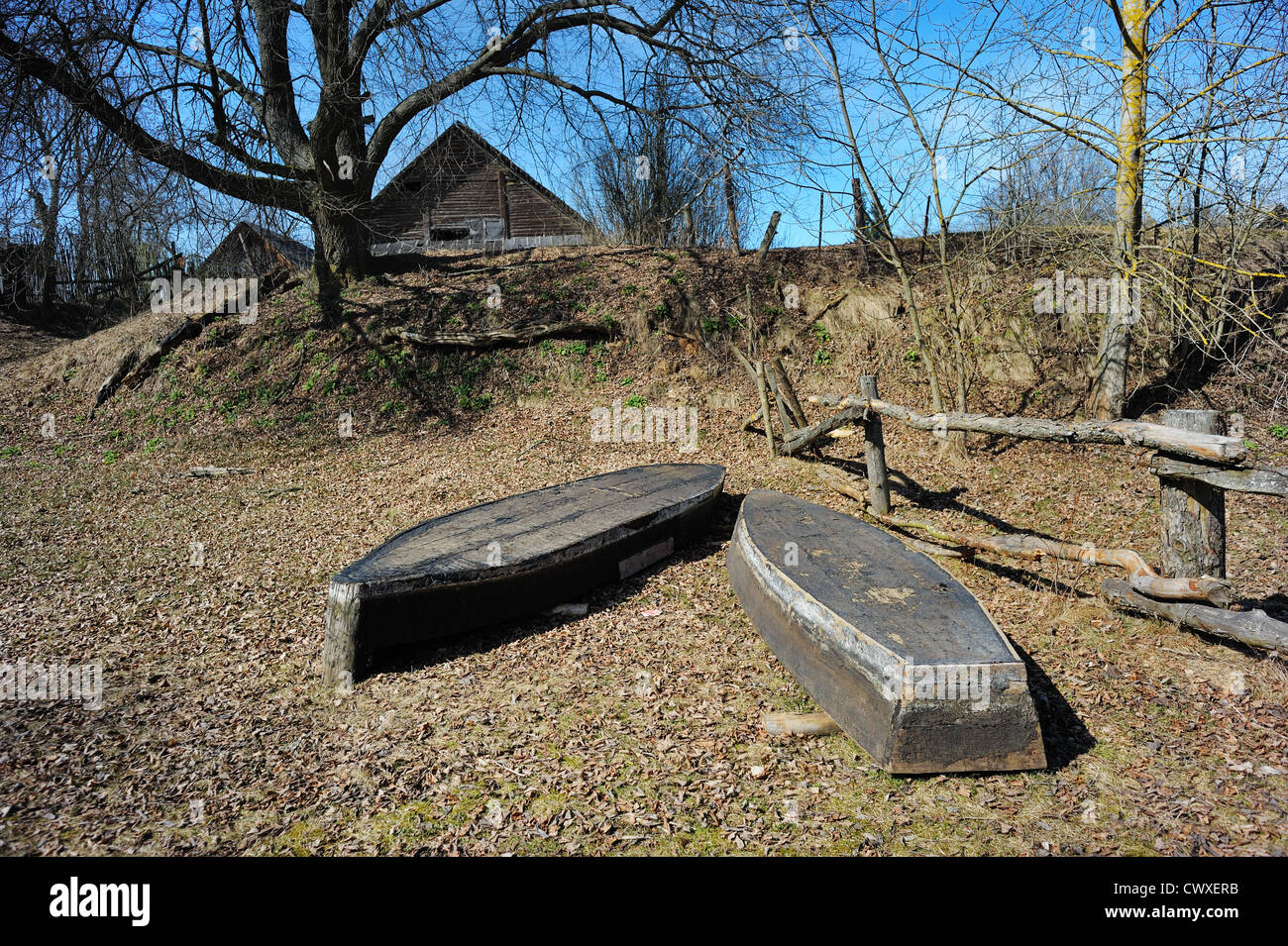 The first warm days in April, rural landscape Stock Photo - Alamy