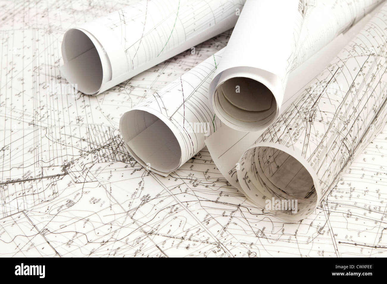 architecture blue plans Stock Photo - Alamy