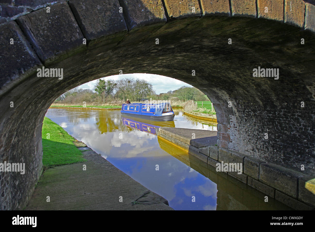 Locks on the trent english canal at rode heath hi-res stock photography ...