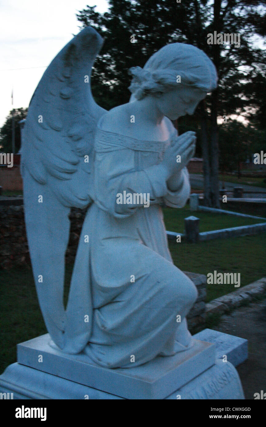 angel statue cherub savannah georgia ga marble old antique Stock Photo ...