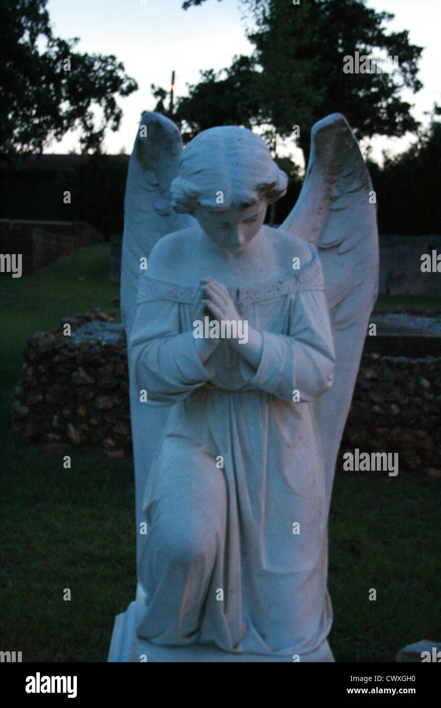 angel statue cherub savannah georgia ga marble old antique Stock Photo ...