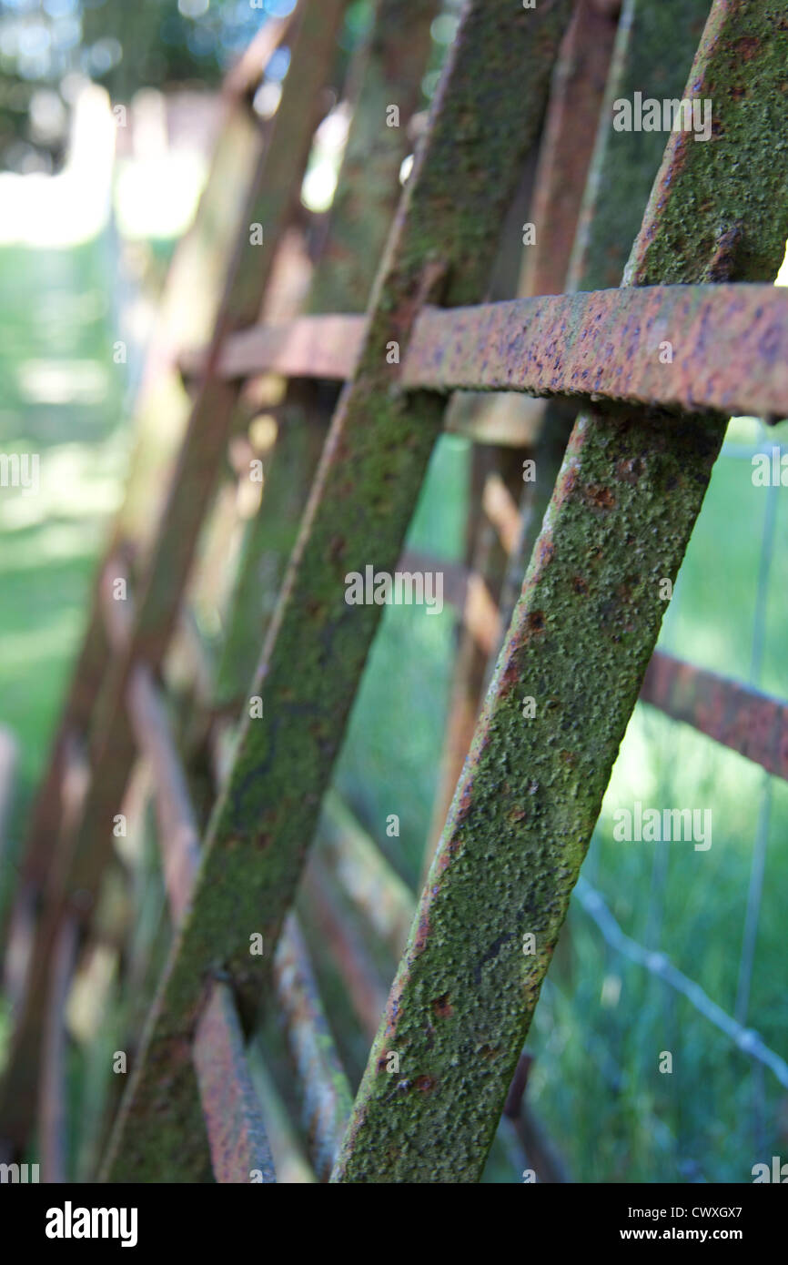 Rust iron gate Stock Photo - Alamy