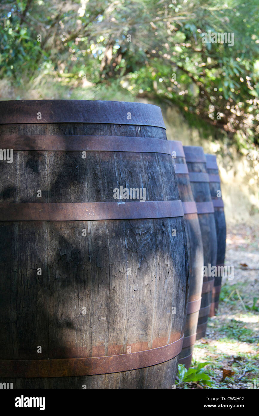 Wooden Beer Barrels Stock Photo - Alamy