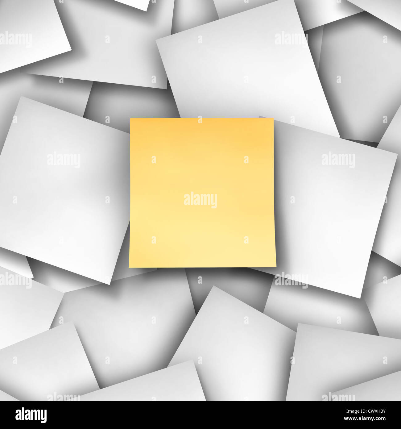 Important message office note with a background of white and grey paper ...