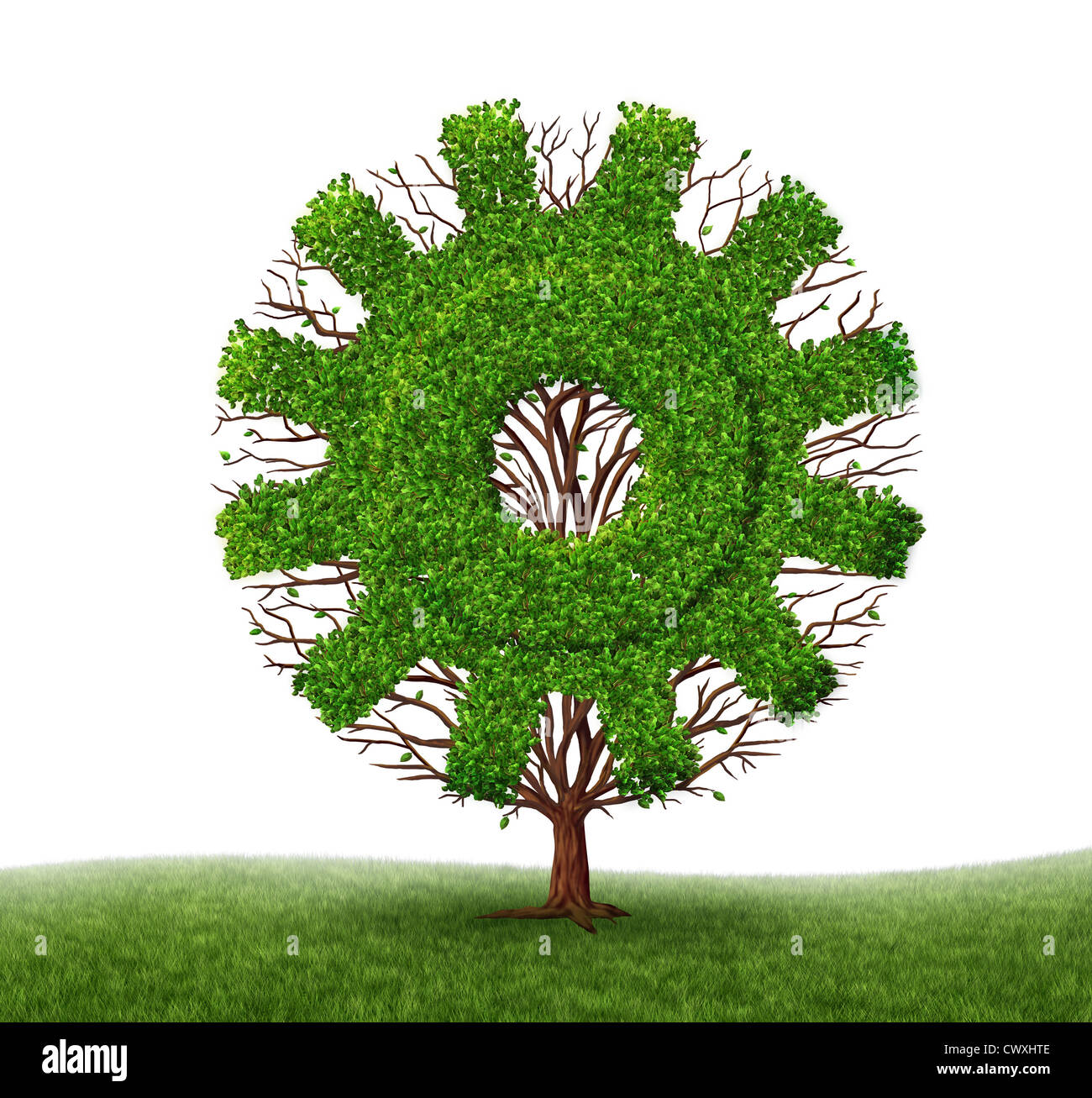 Growing Economy and business concept with a tree and branches with ...