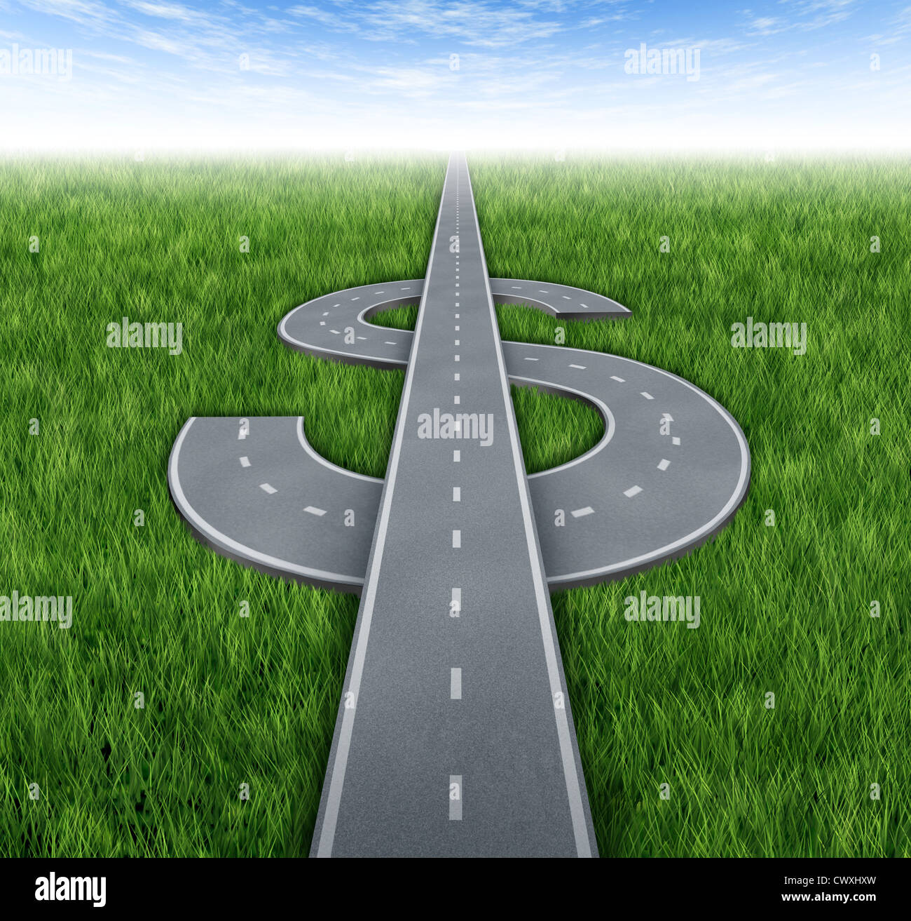 Road to riches as awinning financial concept of making money and ...