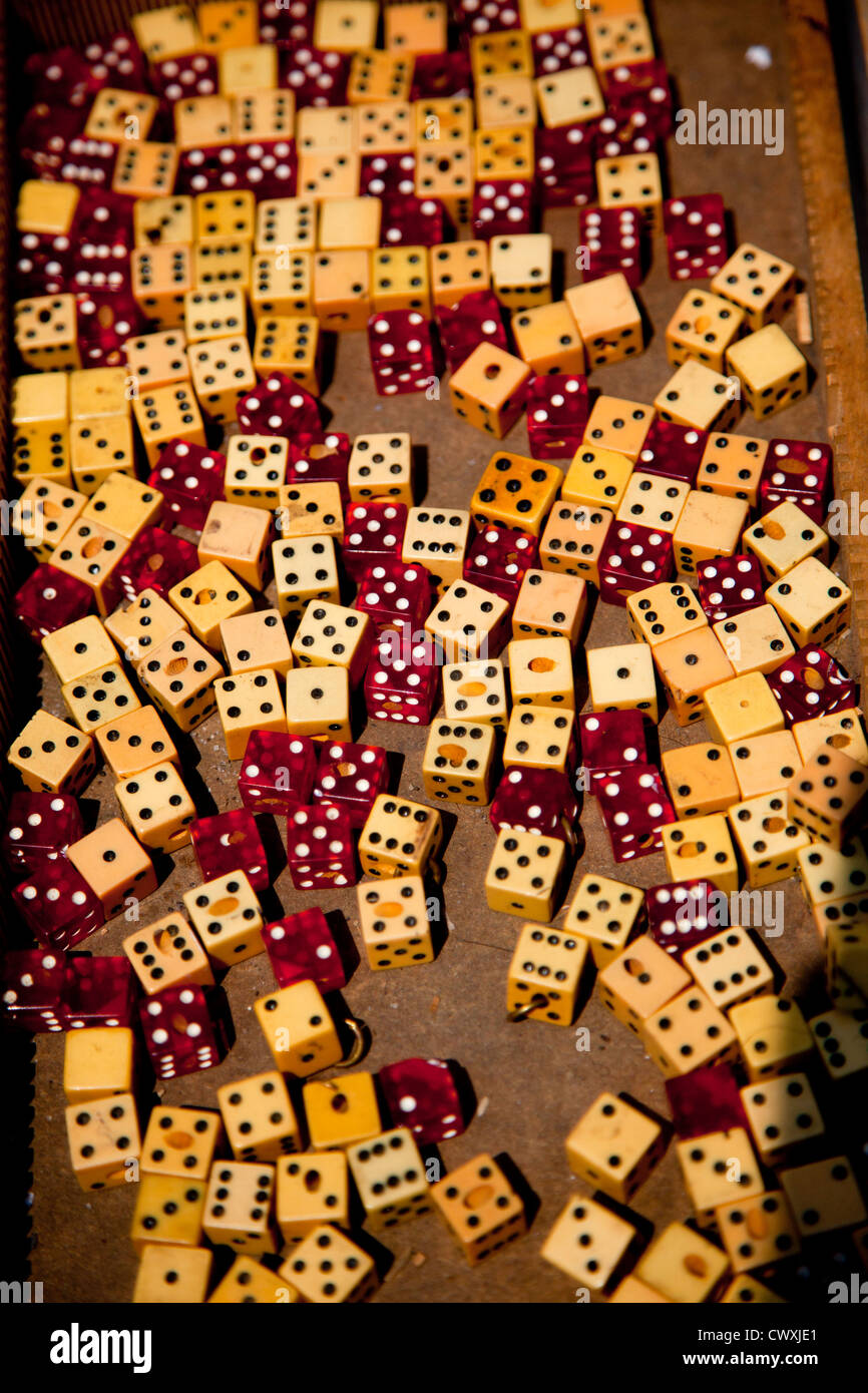 Dice. Still life, frame full of various types of dice. Mostly antique ...