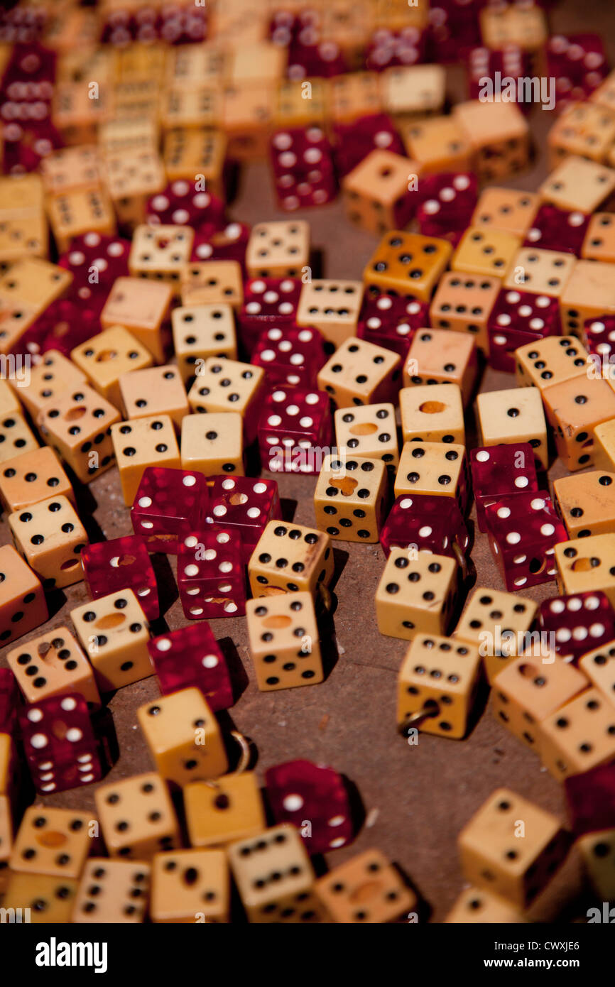 Dice. Still life, frame full of various types of dice. Mostly antique ...