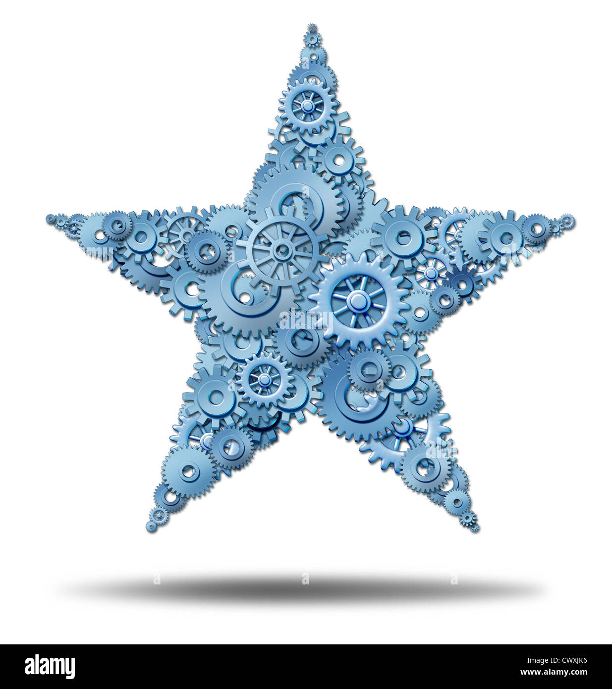 Entertainment business and film industry star with gears and cogs in ...