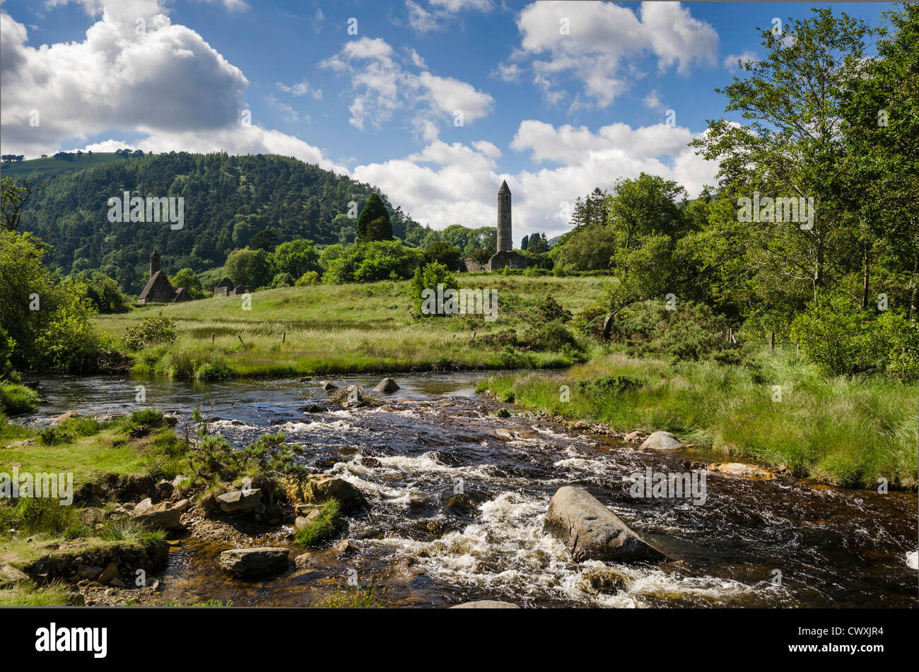 Ireland landscape - Glendalough, County Wicklow countryside, Republic ...