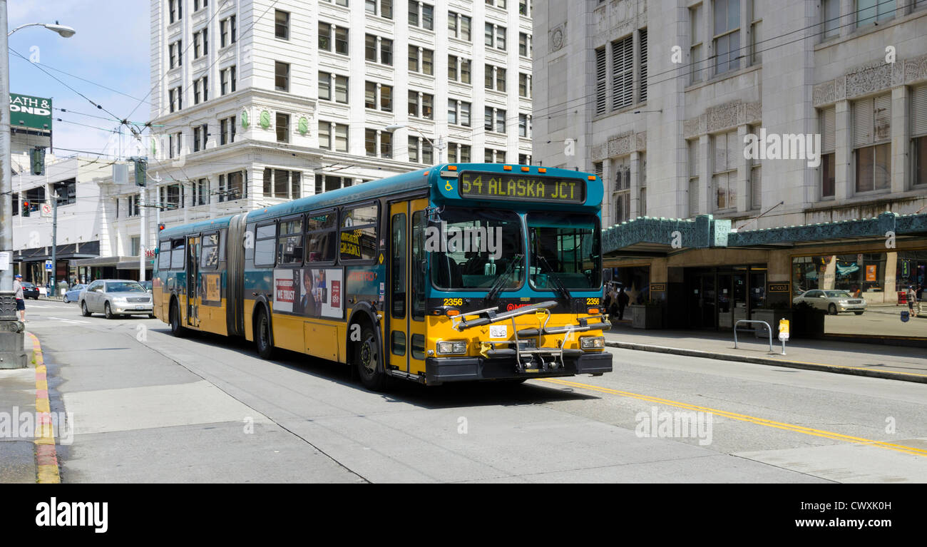 Bus in Seattle, USA Stock Photo - Alamy