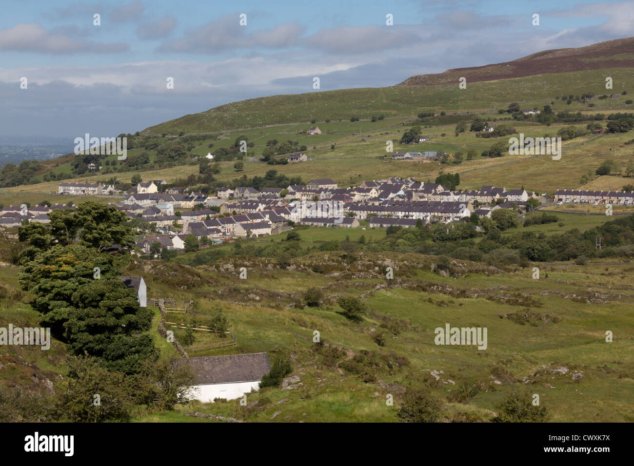 Deiniolen, a former slate quarrying town in Snowdonia Stock Photo - Alamy