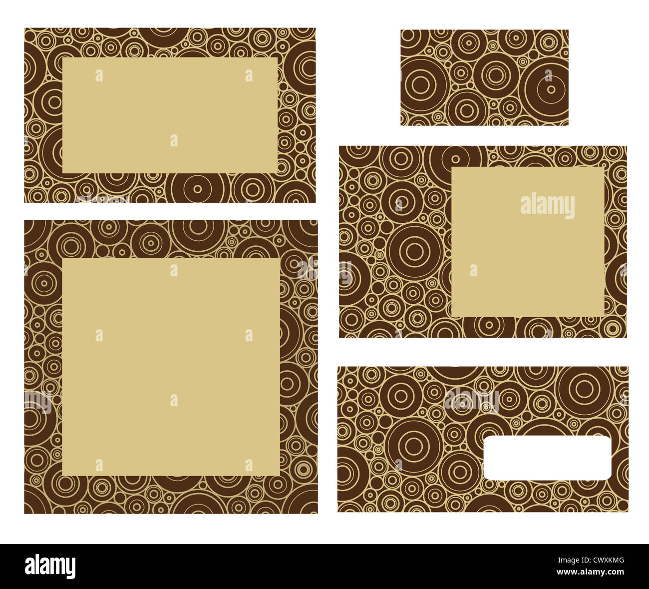 Template for business: envelope, business card and invitation on circle ...