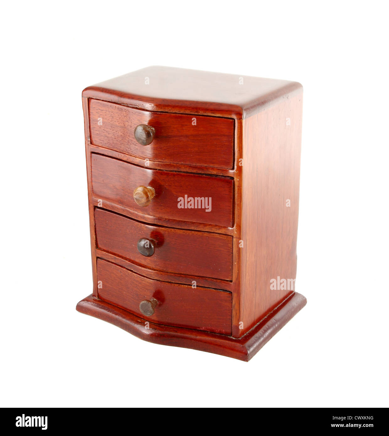 wooden cabinet on white background Stock Photo - Alamy