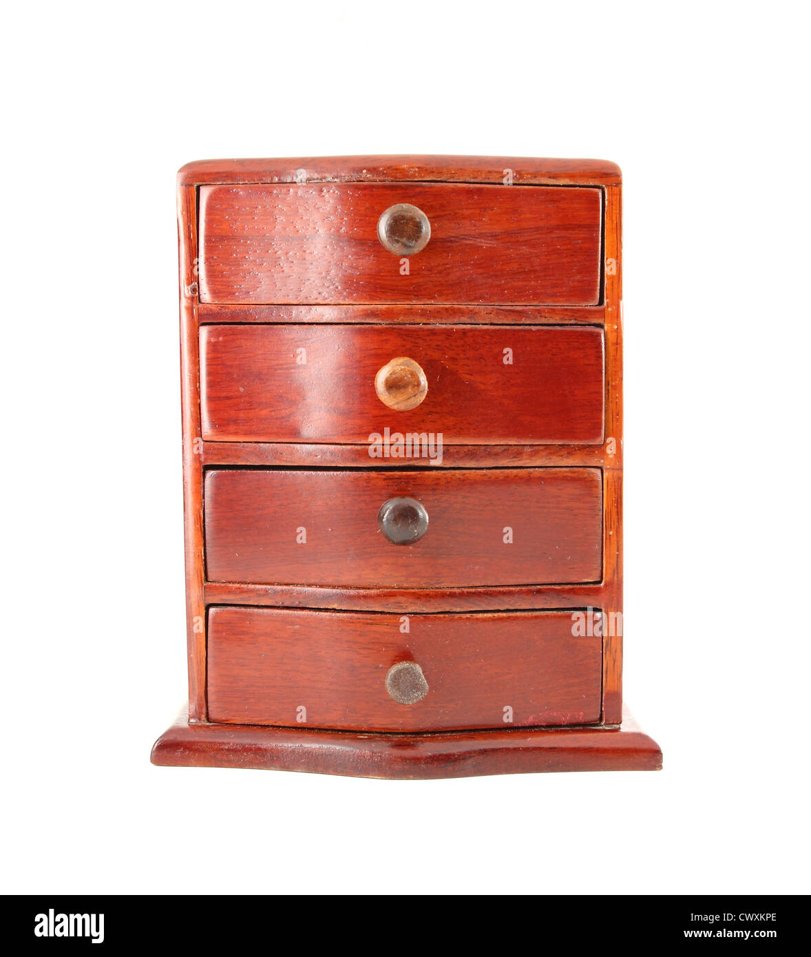 wooden cabinet on white background Stock Photo - Alamy