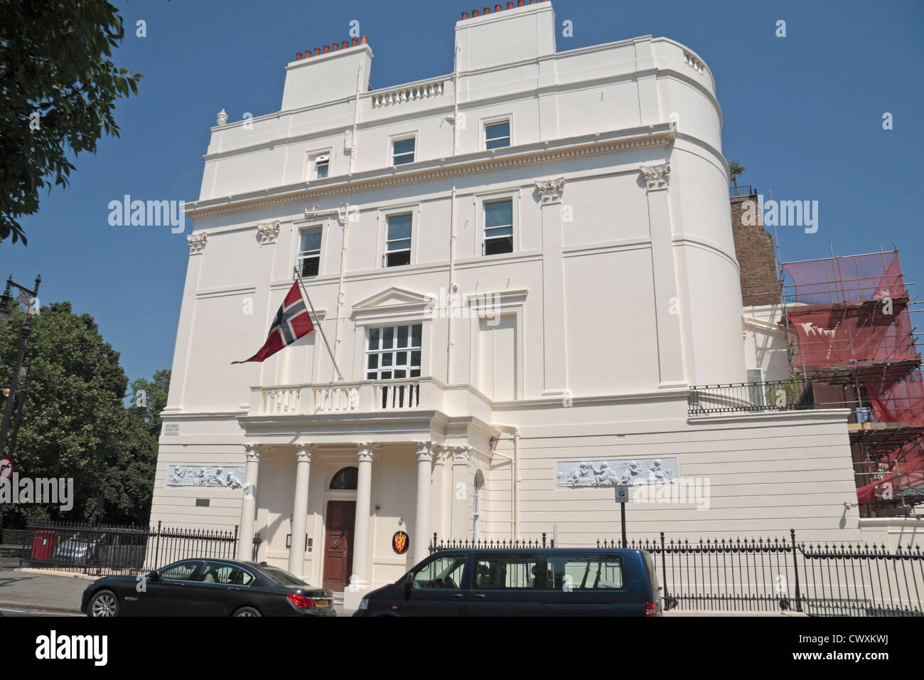 The Royal Norwegian Embassy, Belgrave Square, London, England Stock ...