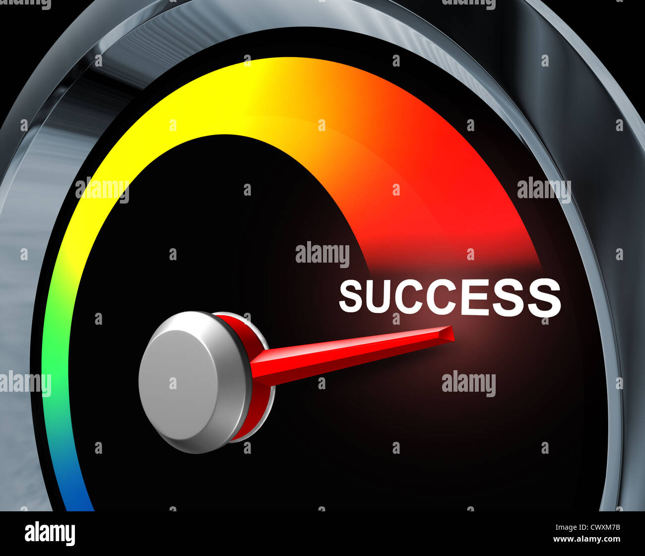 Success speedometer business concept of fast powerful achievement as a ...