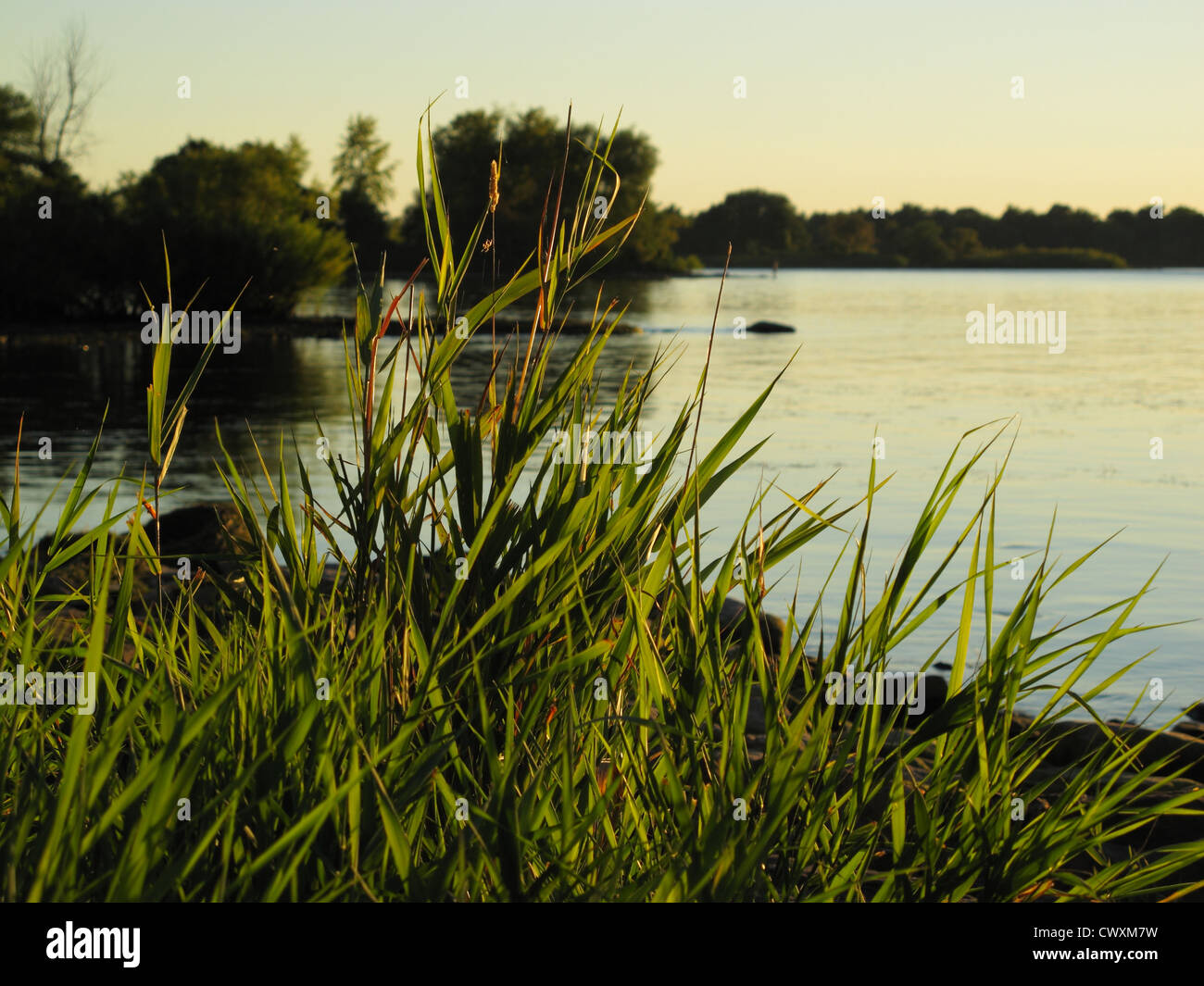 Robert Moses State Park at Moses-Saunders Power Dam, St. Lawrence Lake ...