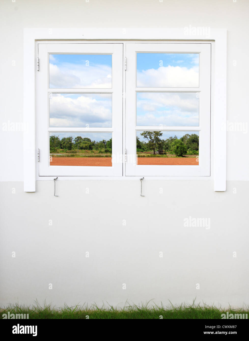 window with nature country view Stock Photo - Alamy