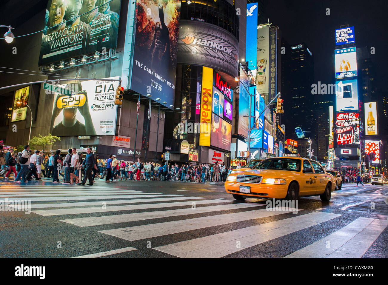 The Times Square at night Stock Photo - Alamy