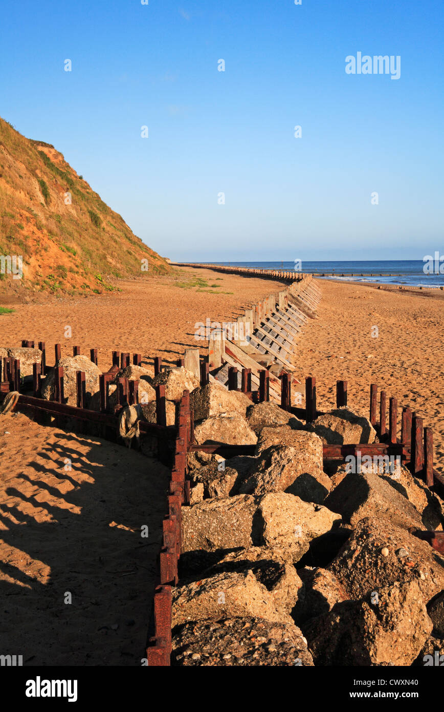 Examples of sea defences running parallel to the cliffs west of ...