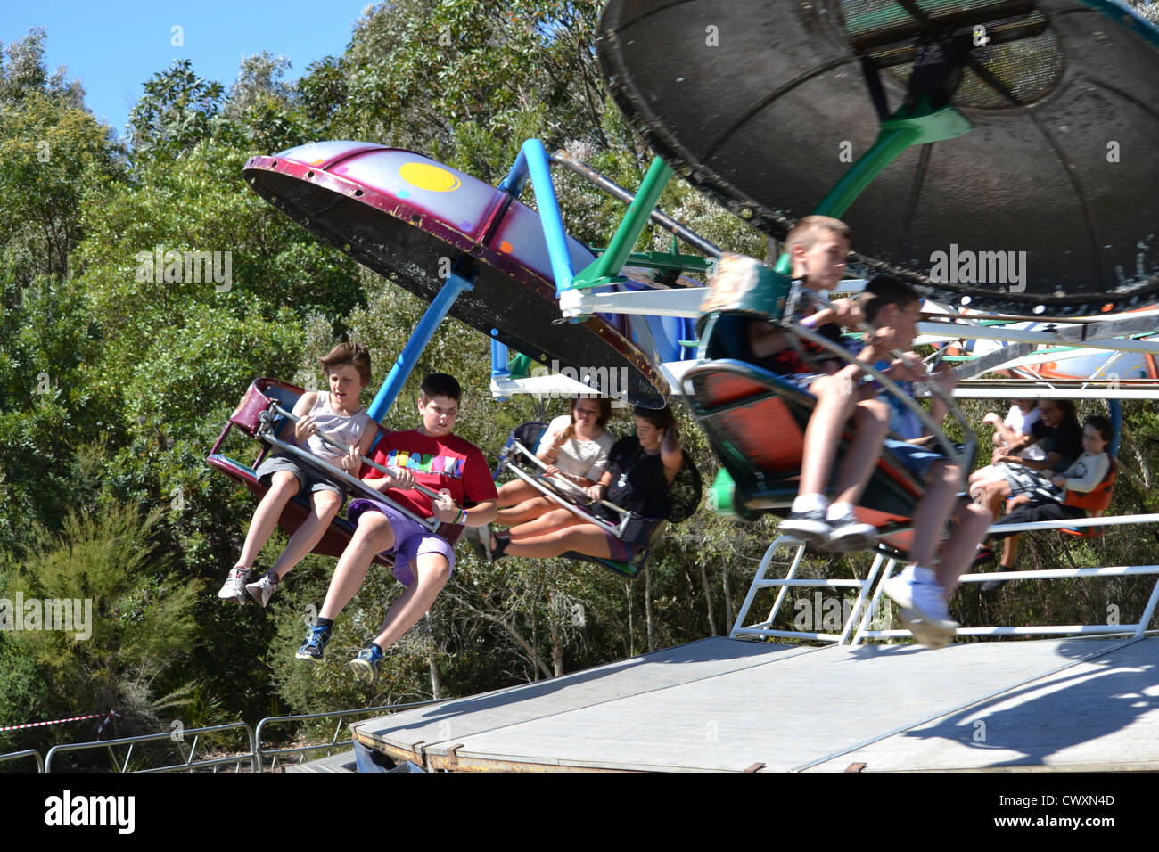 Old school carnival ride hi-res stock photography and images - Alamy