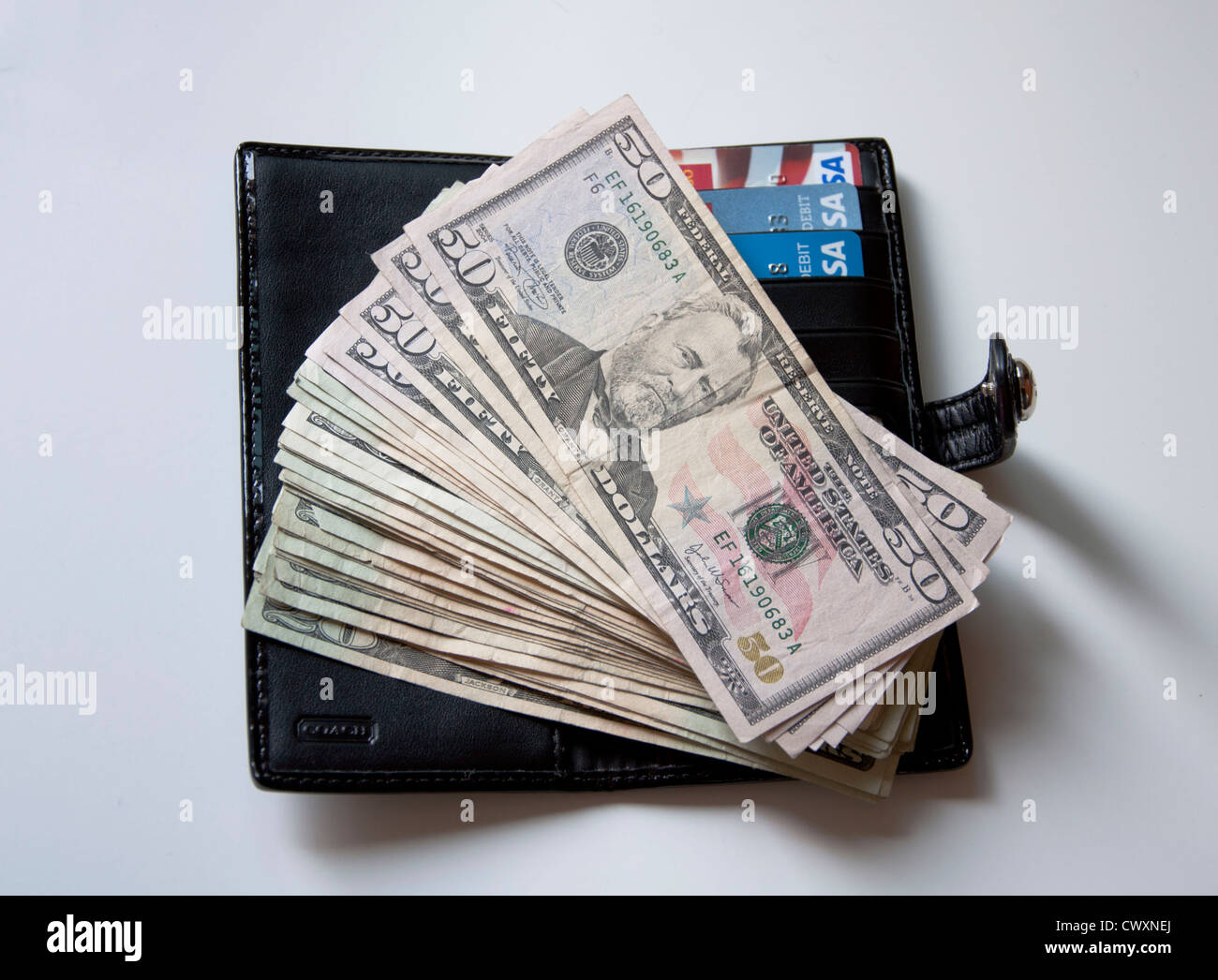 Debit card in wallet hi-res stock photography and images - Alamy