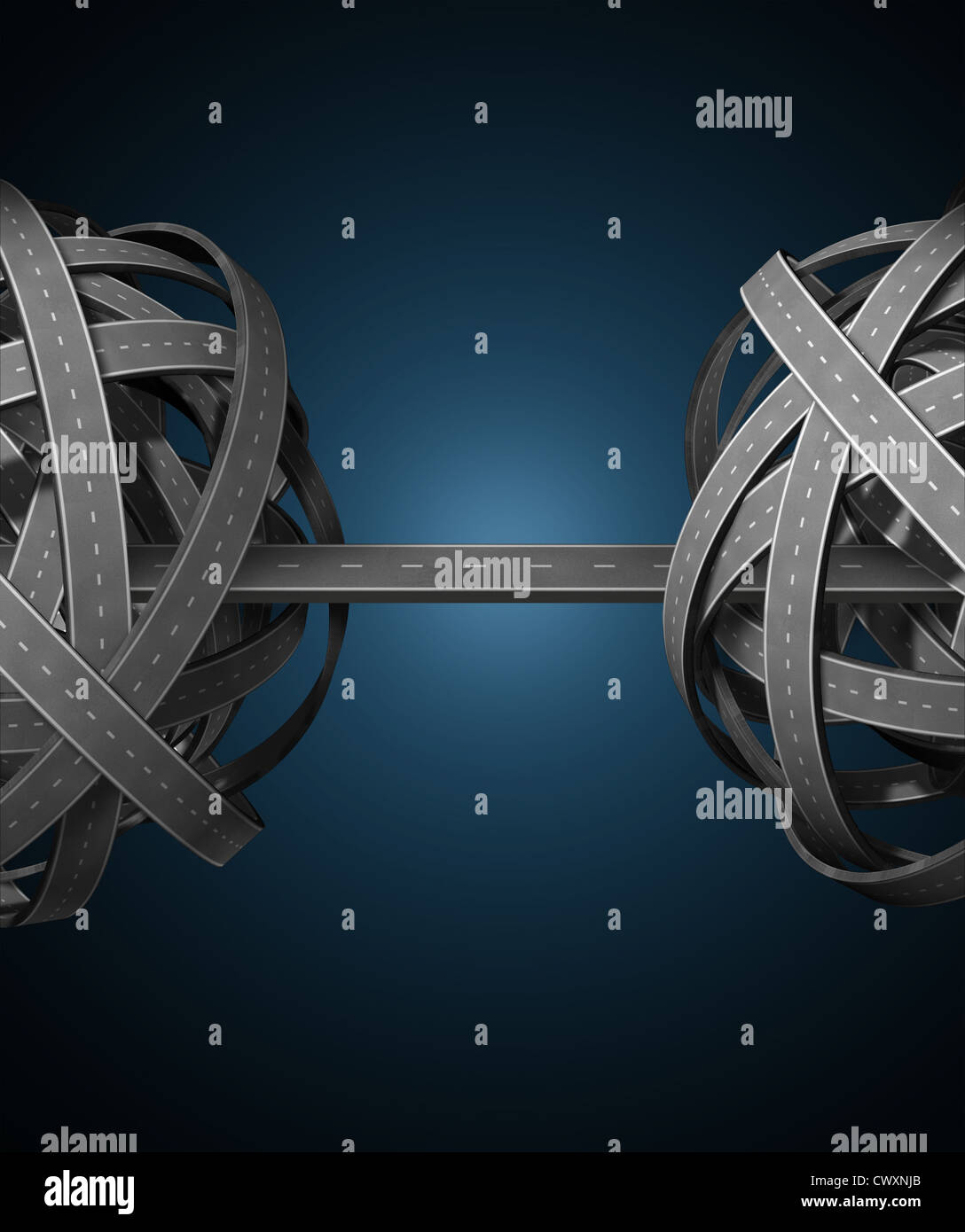 Network management with two confused tangled groups of highways and ...