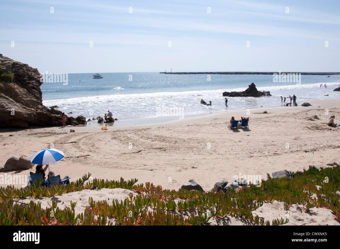 California beach ocean side view Stock Photo - Alamy