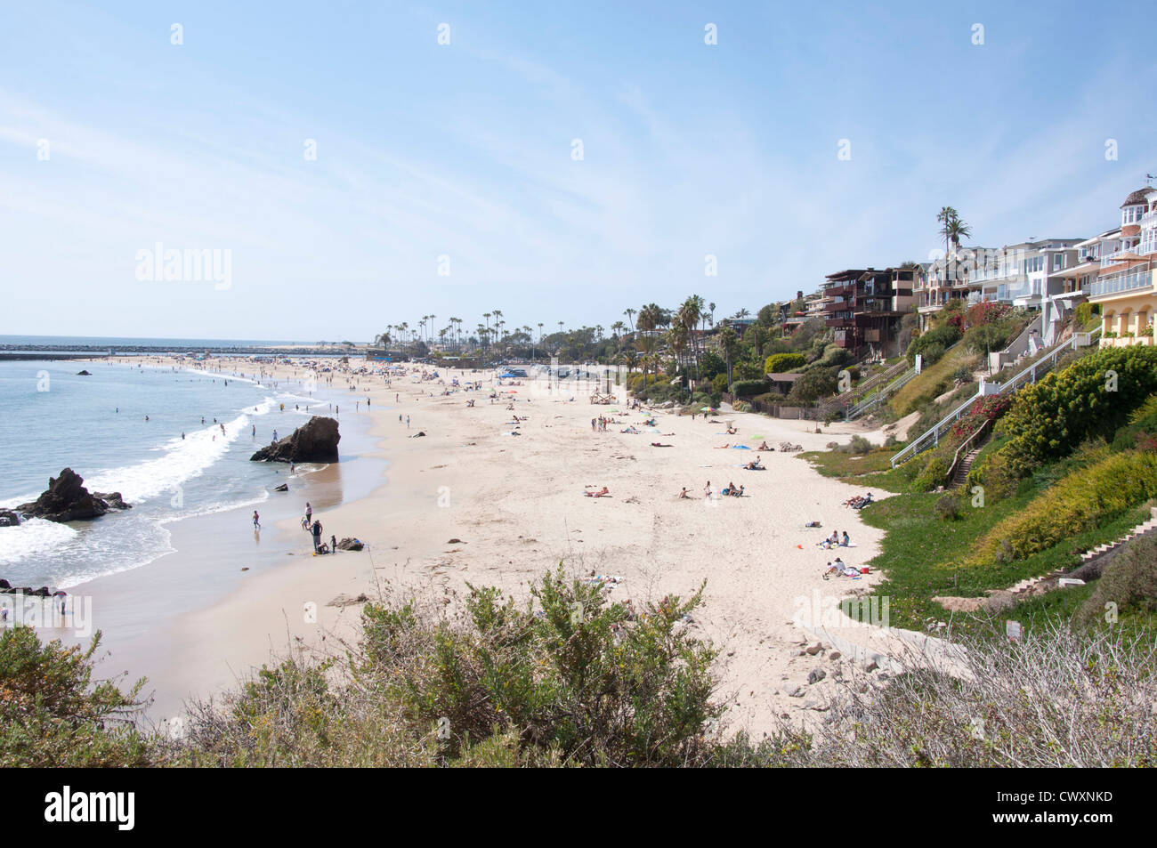 California beach ocean side view Stock Photo - Alamy