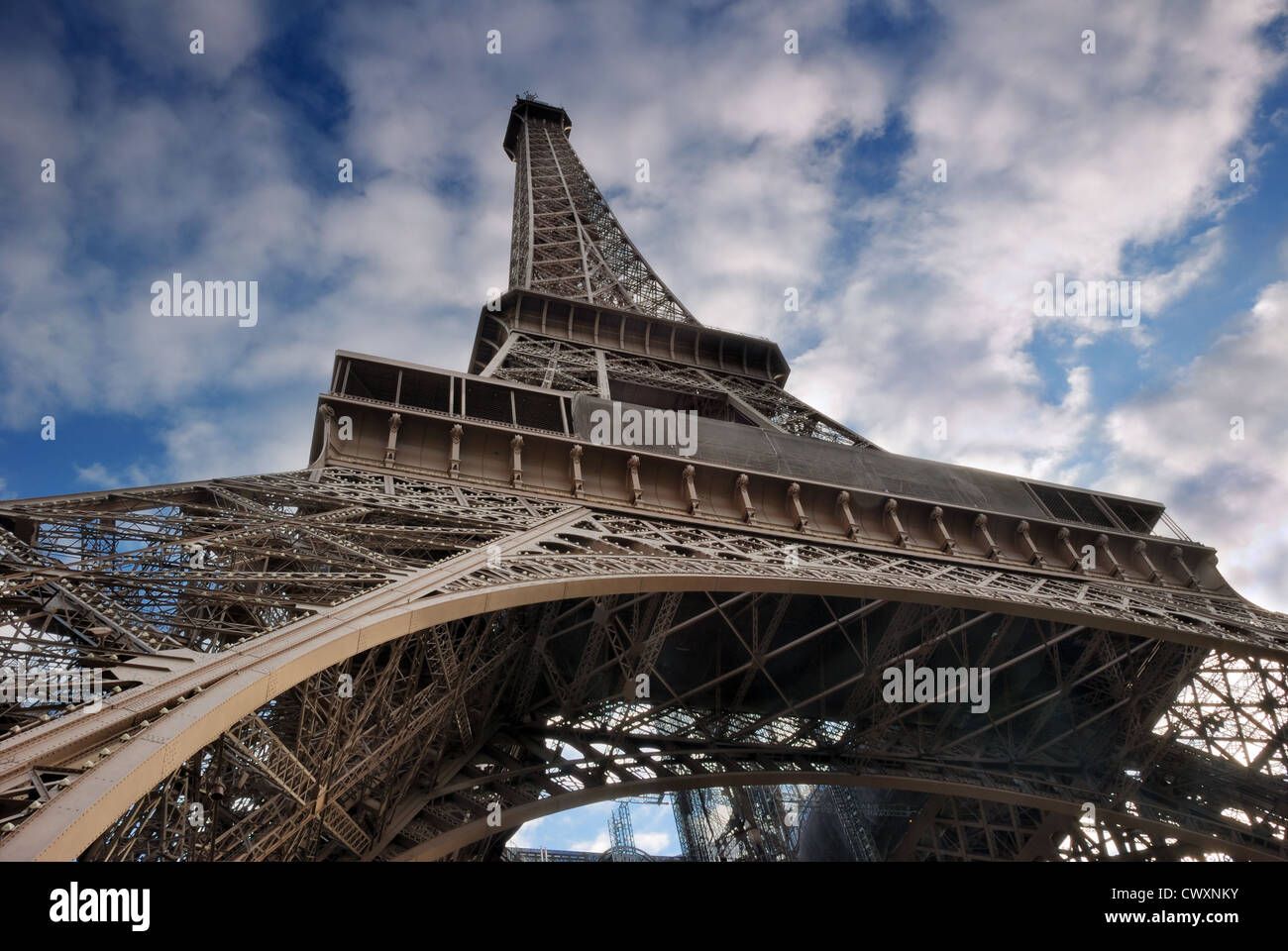 The Eiffel Tower from below upwards. Paris, France Stock Photo - Alamy