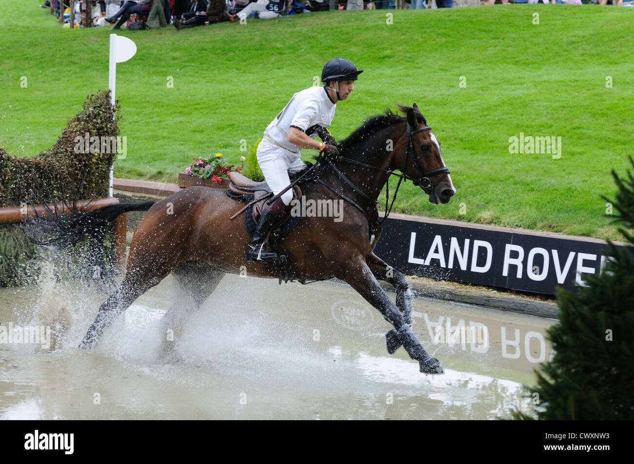 Harry Meade (GB) riding Wild Lone during the Cross Country phase of the ...