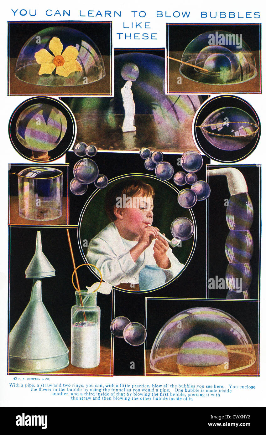 Blowing bubbles: With a pipe, a straw, and two rings, you can, with a ...