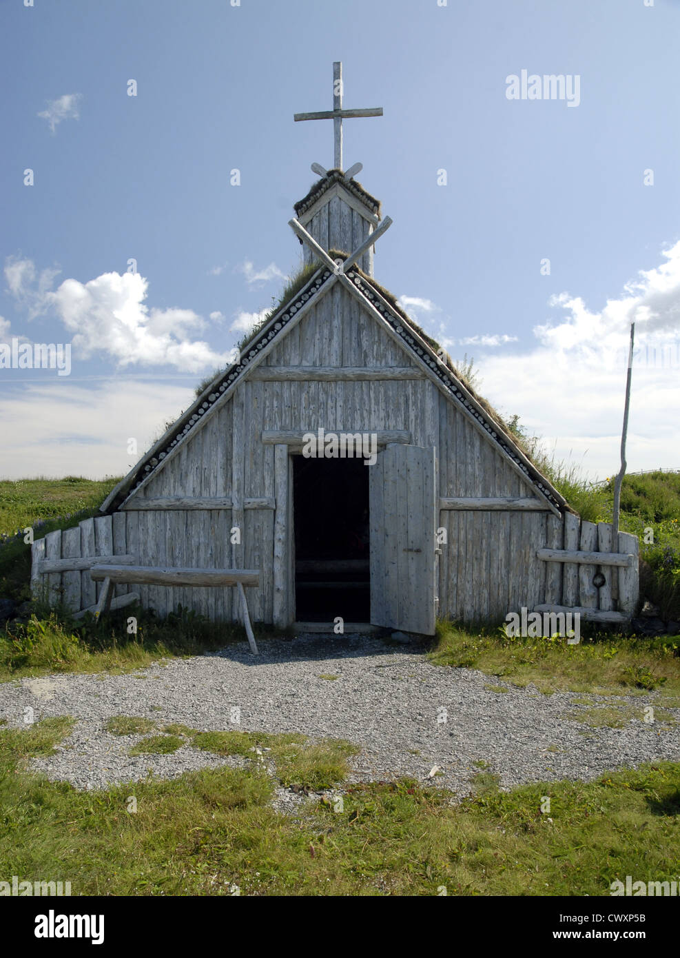 Norstead Viking Village, L'Anse aux Meadows, Newfoundland Stock Photo ...